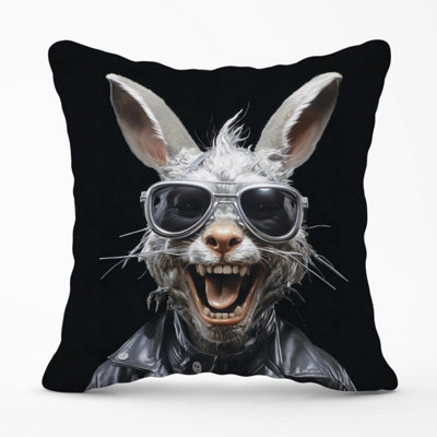 Funky Rabbit Face Outdoor Cushion 45cm x 45cm