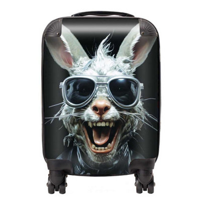 Funky Rabbit Face Suitcase - Small