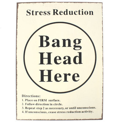 Funny Bang Head Sign for Fun Decor