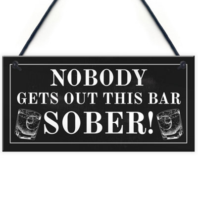 Funny Bar Sign For Home Hanging Garden Pub Plaque Gin Wine Gift | DIY ...