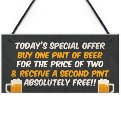 Funny Bar Sign For Man Cave Pub Hanging Sign Gift For Men Gift | DIY at B&Q