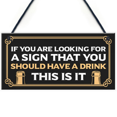 Funny Bar Sign Hanging Sign Plaquef For Man Cave Shed Garage Home Pub ...