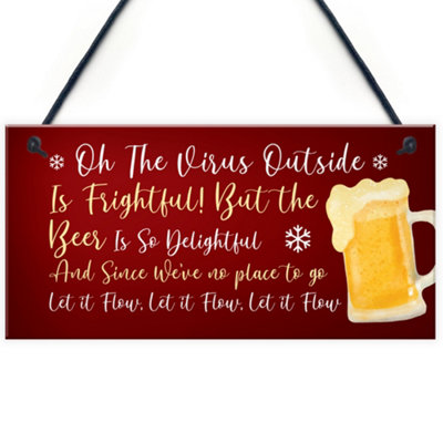 Funny Bar Sign Lockdown Gift Man Cave Shed Home Bar Sign Gift For Him ...