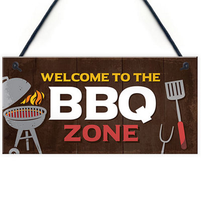 Funny BBQ Sign Barbecue Sign Welcome Sign Garden Summerhouse Outdoor ...