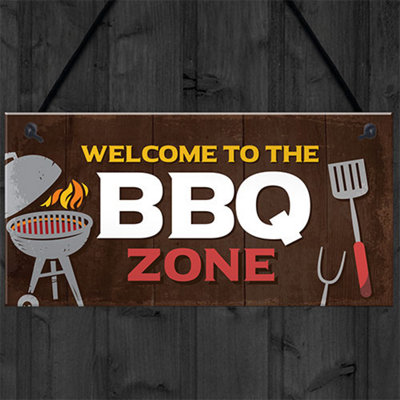 Funny BBQ Sign Barbecue Sign Welcome Sign Garden Summerhouse Outdoor ...