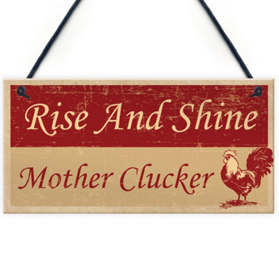 Funny Chicken Sign For Coop Hen House Garden Summerhouse Sign Home ...