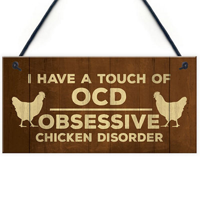 Funny Chicken Signs And Plaques Hanging Door Shed Sign Chicken Hut Sign ...