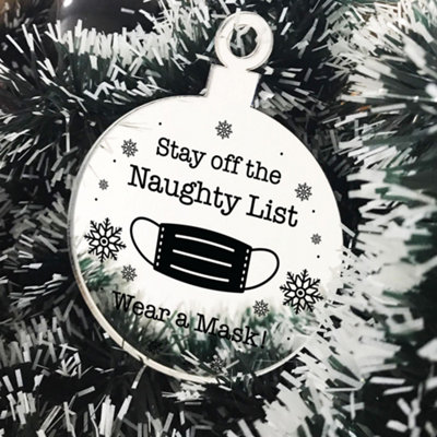 Funny Christmas Tree Decoration WEAR A MASK Lockdown Gift | DIY at B&Q