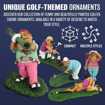 Funny Golf Decoration Figurines Novelty Golfing Statue Sculpture Hand ...