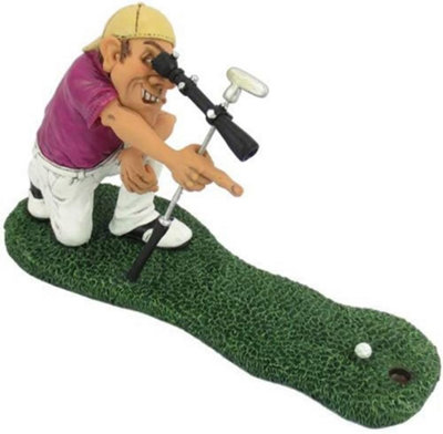 Funny Golf Decoration Figurines Novelty Golfing Statue Sculpture Hand ...