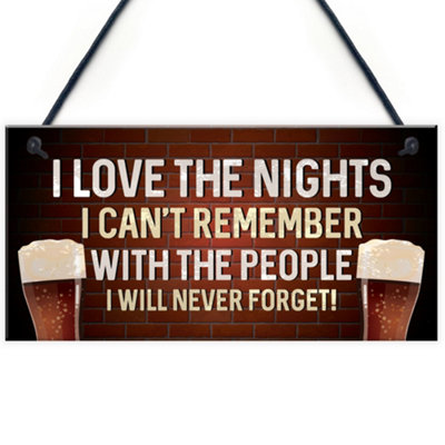 Funny Joke Home Bar Sign Hanging Man Cave Garden Shed Sign Gift