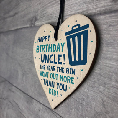 Funny Lockdown Birthday Gift For Uncle Wood Heart Gift From Niece Nephew