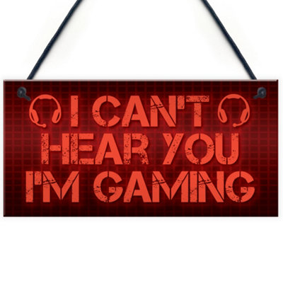 Funny Rude Gaming Sign Man Cave Plaque Boys Bedroom Sign Gift For Him