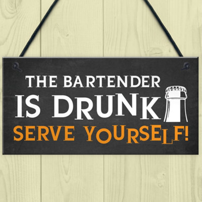 Funny Witty Joke Home Bar Sign Hanging Man Cave Pub Sign Gift