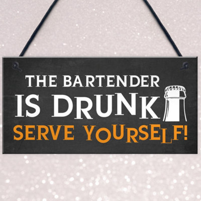 Funny Witty Joke Home Bar Sign Hanging Man Cave Pub Sign Gift
