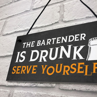 Funny Witty Joke Home Bar Sign Hanging Man Cave Pub Sign Gift