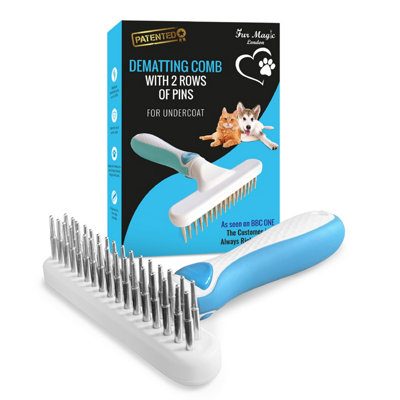 Fur Magic Dematting Comb for Dogs and Cats - Undercoat Brush with ...