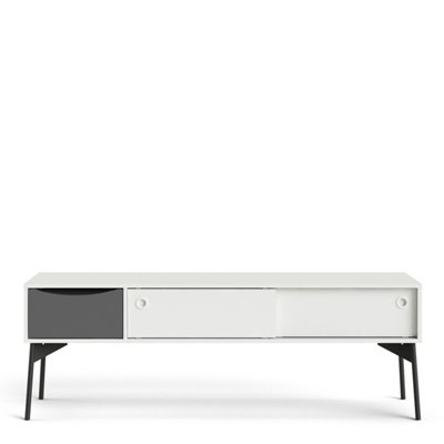 Fur TV-Unit 2 sliding Doors + 1 Drawer