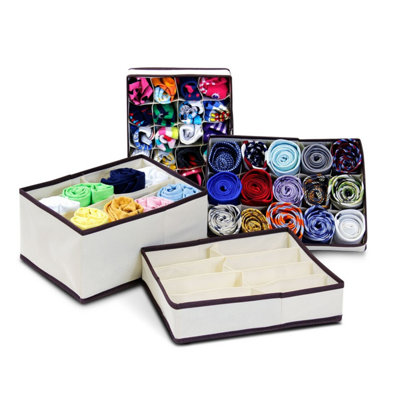 Furinno Collapsible Storage Boxes Socks Underwear Ties Closet Organizer ...