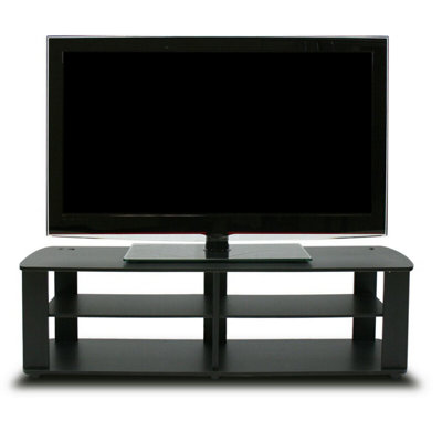 Furinno Entertainment Center TV Stand, Easy to Assemble Tv Unit Black
