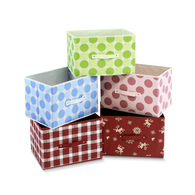 Furinno Laci Dot Design Non-Woven Fabric Soft Storage Organizer, Green