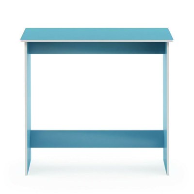 Furinno Simplistic Study Table, Light Blue/White