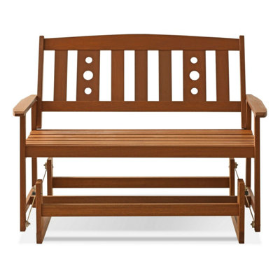 Furinno Tioman Outdoor Hardwood New Mexico Glider, Natural