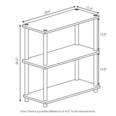 Furinno Turn-N-Tube 3-Tier Compact Multipurpose Shelf Display Rack ...