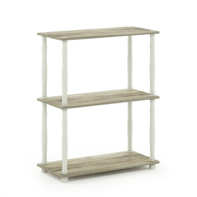Furinno Turn-N-Tube 3-Tier Compact Multipurpose Shelf Display Rack with ...