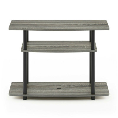 Furinno Turn N Tube No Tools 3 Tier TV Stands French Oak Grey Black