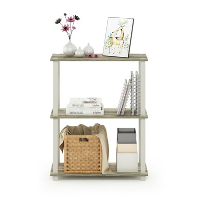 Furinno Turn-S-Tube 3-Tier Compact Multipurpose Shelf Display Rack with ...