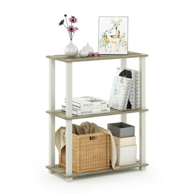Furinno Turn-S-Tube 3-Tier Compact Multipurpose Shelf Display Rack with ...