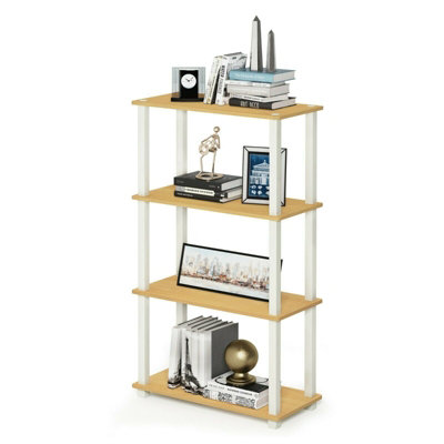 Furinno Turn-S-Tube 4-Tier Multipurpose Shelf Display Rack with Square ...