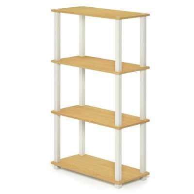 Furinno Turn-S-Tube 4-Tier Multipurpose Shelf Display Rack with Square ...