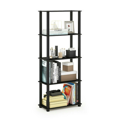 Furinno Turn-S-Tube 5-Tier Multipurpose Shelf Display Rack with Square ...