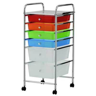 Furinno Wayar 6-Drawer TrolleyMetal | DIY at B&Q