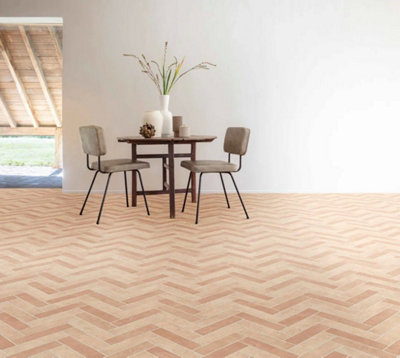 Furlong Flooring Ceramic Herringbone Tile Vinyl (Downing, 2m x 3m)