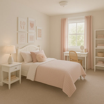 Furlong Flooring Elegance Luxury Twist Pile Carpet (Portland Stone, 1m ...