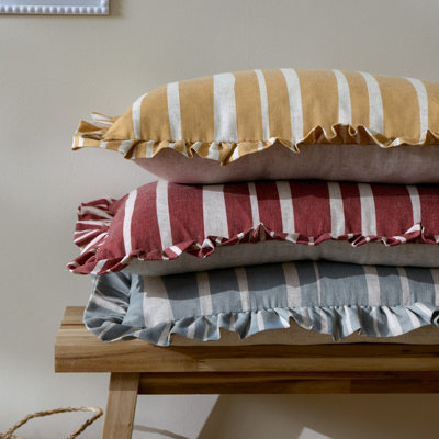 furn. Carmon Stripe Feather Rich Cushion