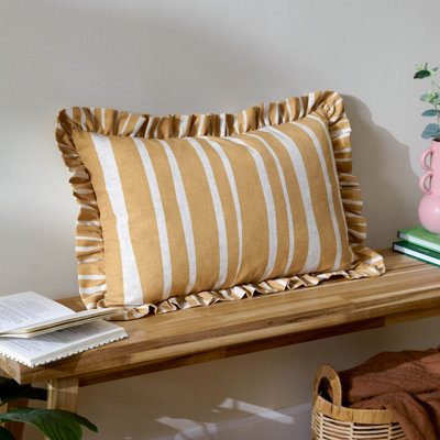 furn. Carmon Stripe Feather Rich Cushion