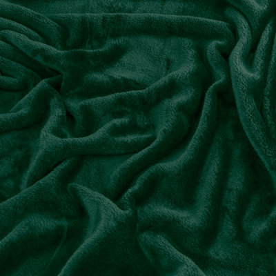 furn. Harrow Fleece Throw Emerald