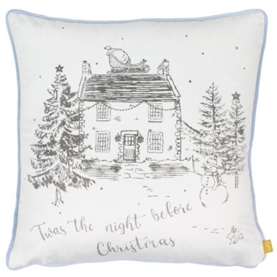 furn. Midwinter Toile Velvet Feather Filled Cushion | DIY at B&Q