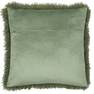 furn. Rowan Faux Fur Khaki Cushion Cover