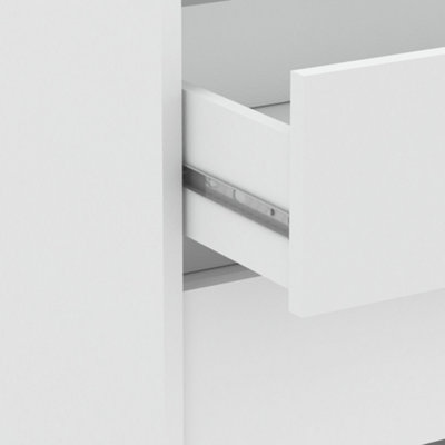 FURNICOMP Dallas Universal 3 Drawers Matt White 60cm Internal Chest of ...