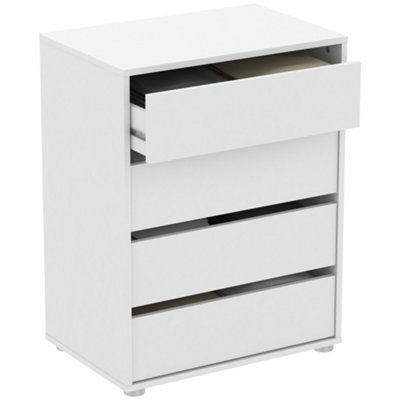 FURNICOMP Dallas Universal 4 Drawers Matt White 60cm Large Internal ...