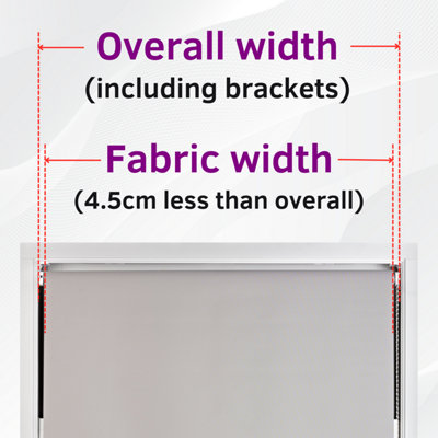 FURNISHED Blackout Roller Blinds - Cream Trimmable Blind for Windows ...
