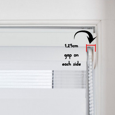 FURNISHED Day and Night Roller Blinds - White Striped Roller Shades for ...