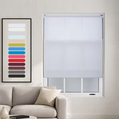 FURNISHED Daylight Roller Blinds - White Trimmable Blind for Windows ...