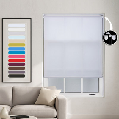 FURNISHED Daylight Roller Blinds with Metal Fittings - White Trimmable ...