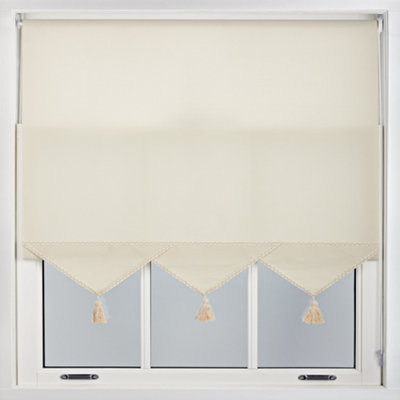 Furnished Luxury Triangle Edge Roller Blinds with Metal Fittings, Cut ...